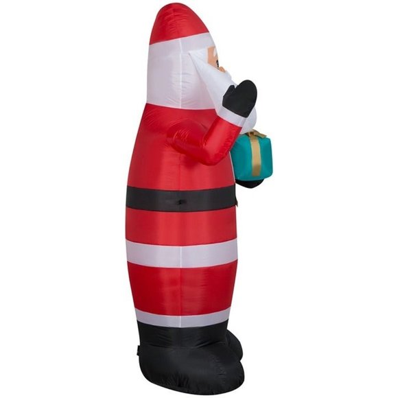 Gemmy | Holiday | Holiday Time Santa With Gift Box Christmas Inflatable ...